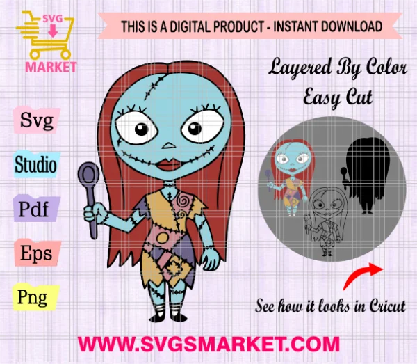 Sally Svg, the nightmare before christmas svg, Halloween svg cut file ...